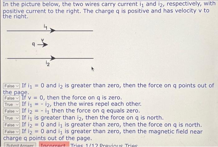 Solved In the picture below, the two wires carry current i1 | Chegg.com