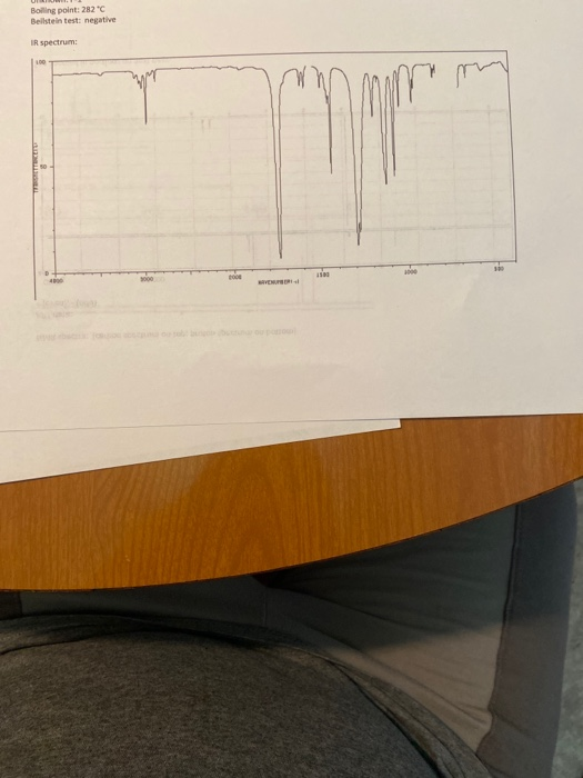 Solved Boiling point: 212 "C Beilstein test: negative IR | Chegg.com
