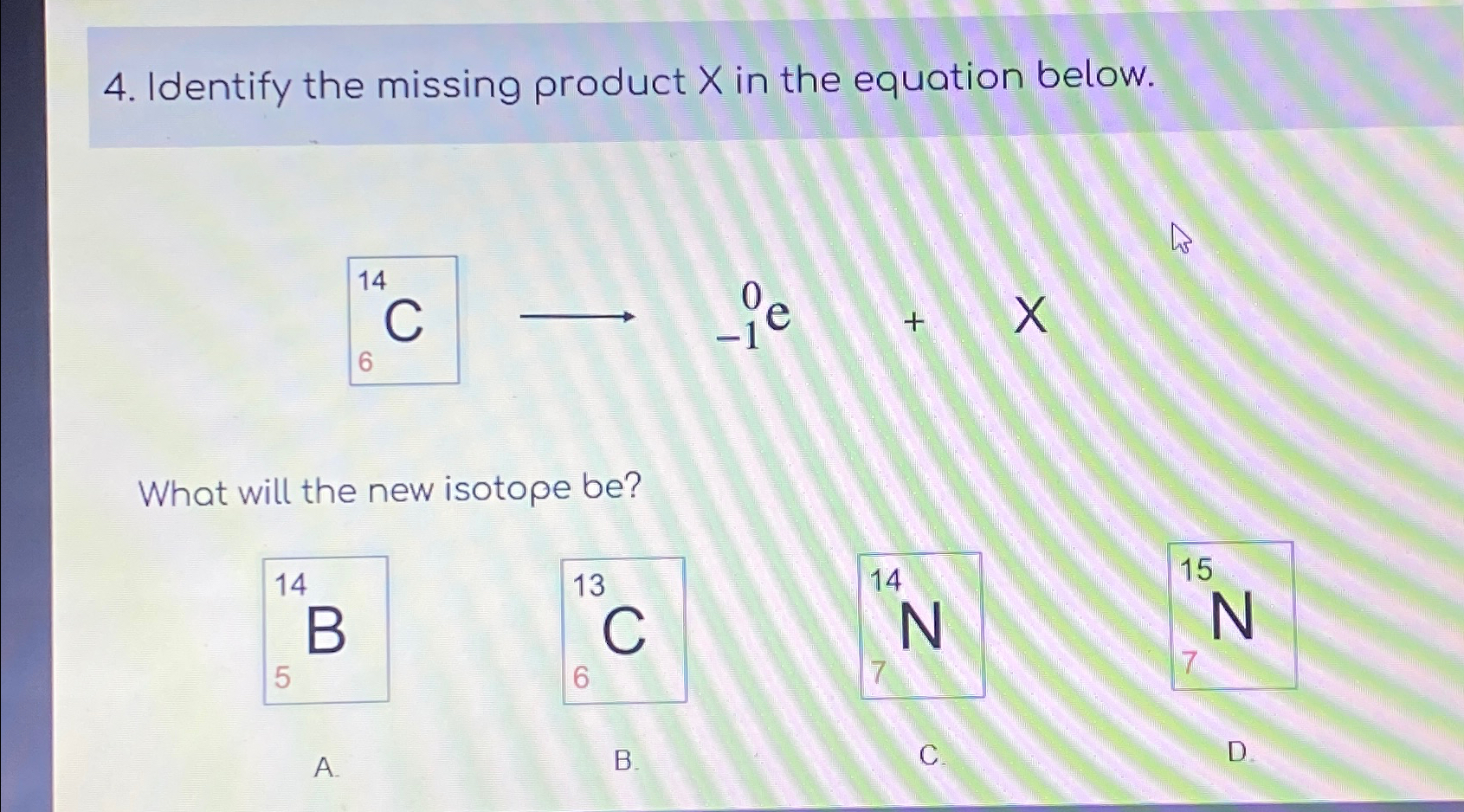 Solved Identify the missing product x ﻿in the equation | Chegg.com