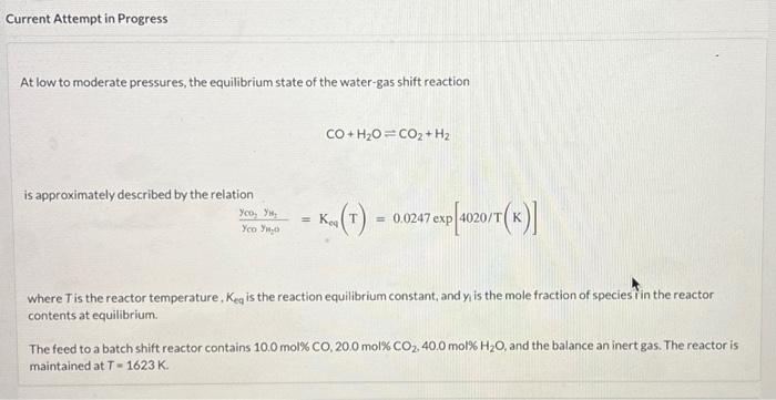 Solved Current Attempt in Progress At low to moderate | Chegg.com