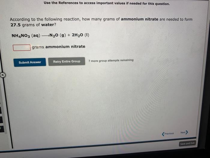 Solved According to the following reaction, how many grams | Chegg.com