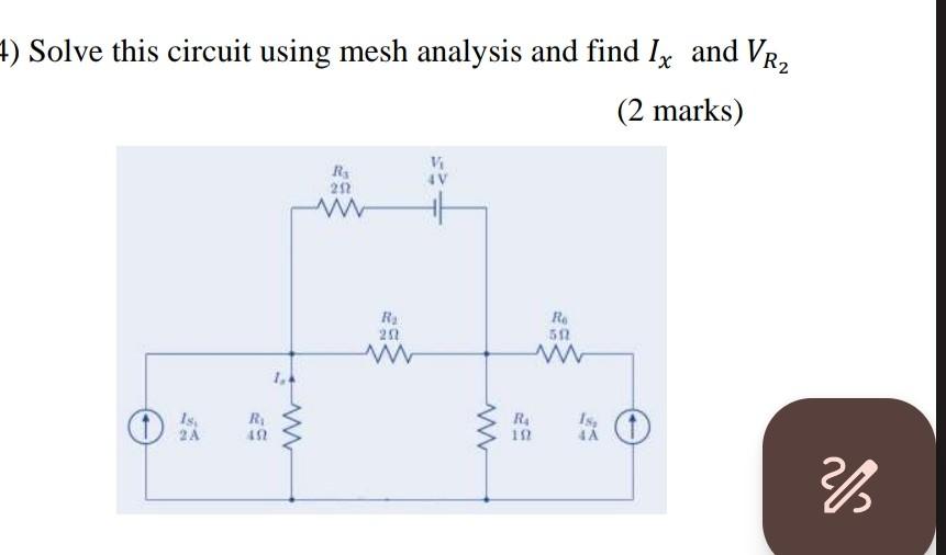 Solved Solve this circuit using mesh analysis and find Ix | Chegg.com