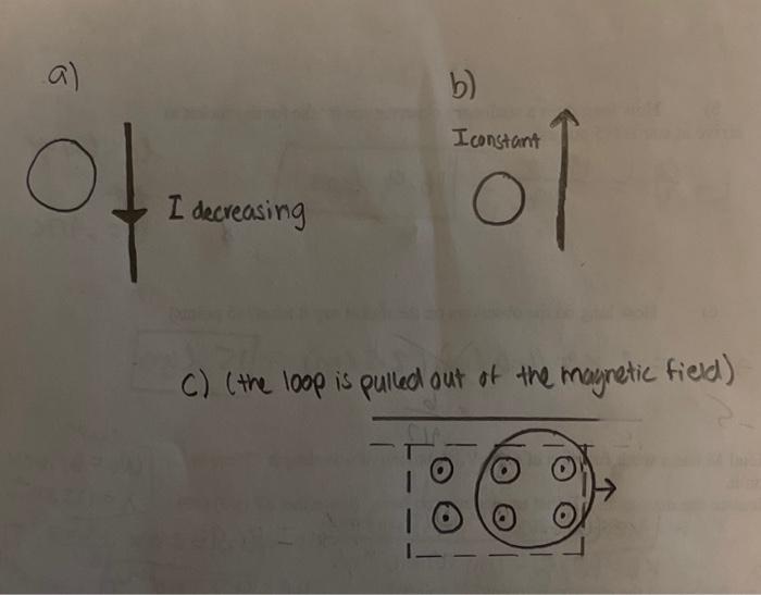 3. Draw the direction of the induced current in the | Chegg.com