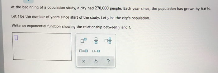 Solved At the beginning of a population study, a city had | Chegg.com
