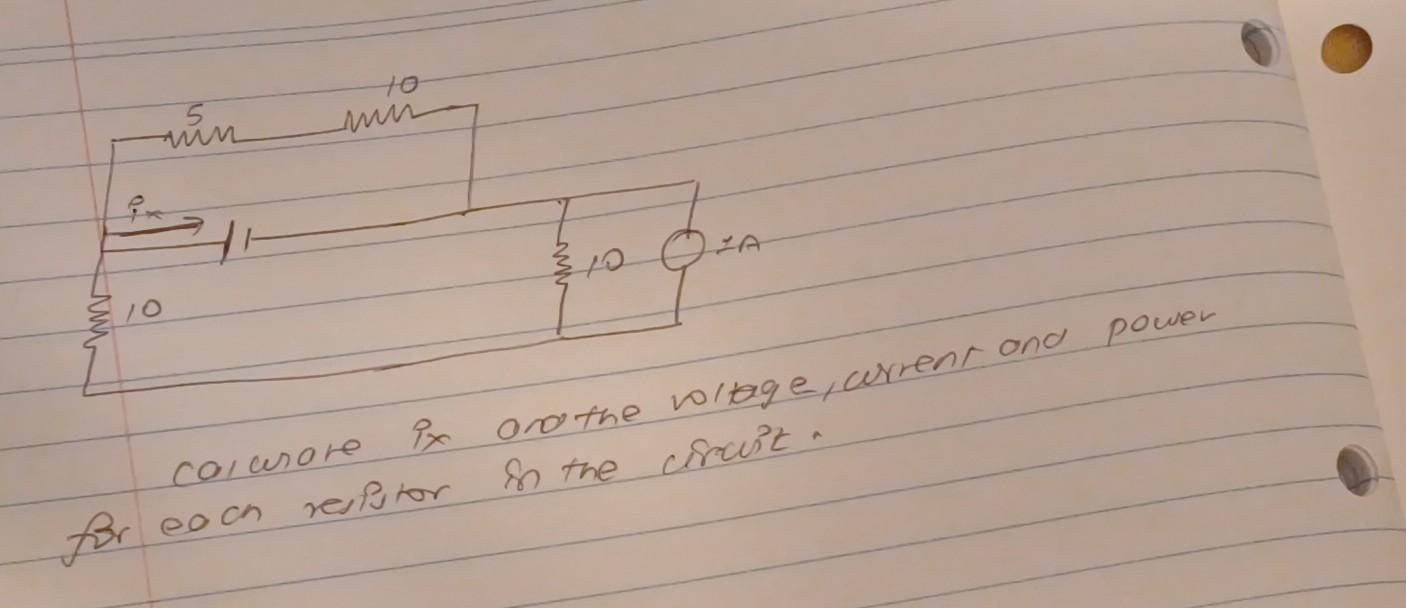 calcuare ix ondthe arrent and power for eoch restutor | Chegg.com