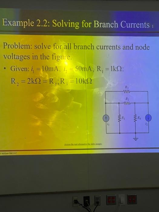 Solved Problem: solve for all branch currents and node | Chegg.com