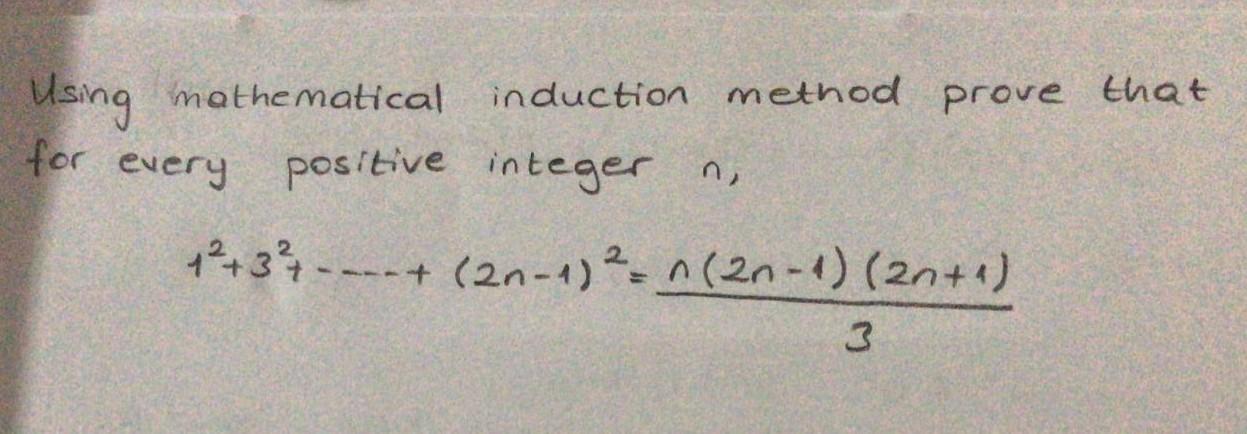 Solved Using mathematical induction method prove that | Chegg.com