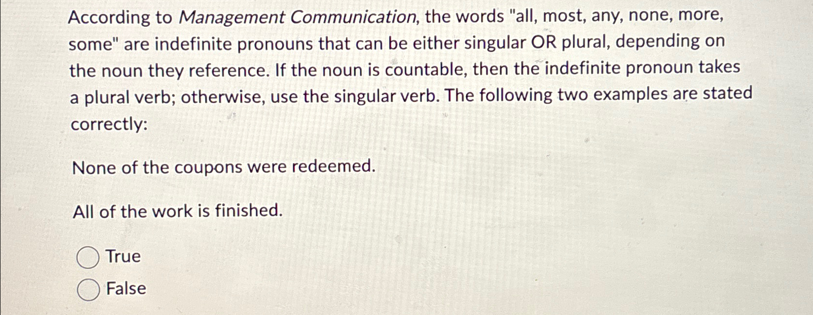 Solved According to Management Communication, the words | Chegg.com