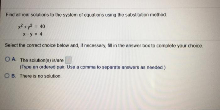 Solved Find all real solutions to the system of equations | Chegg.com