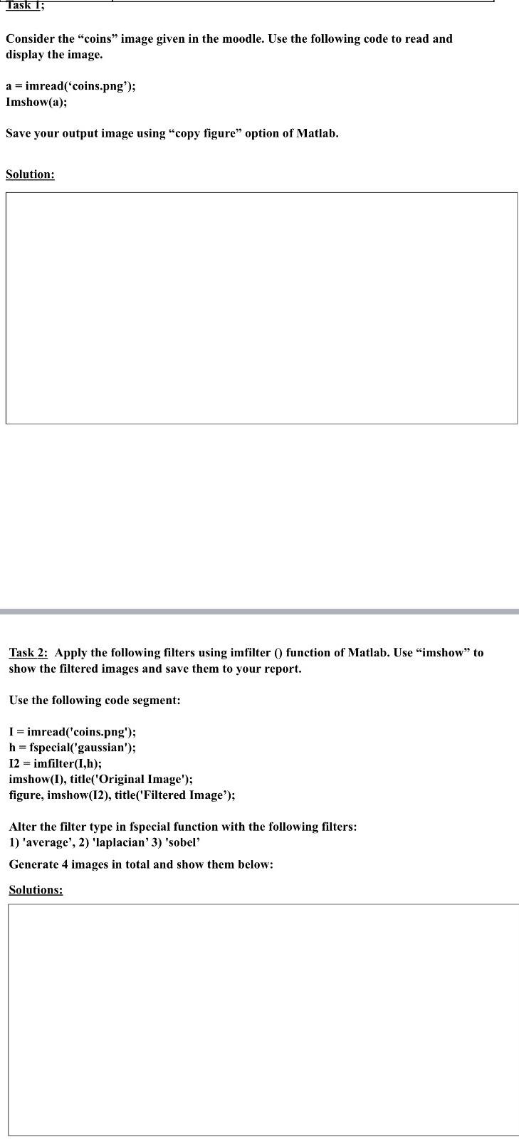 Solved Material Name: SIGNAL AND IMAGE PROCESSING (Lab)lask | Chegg.com