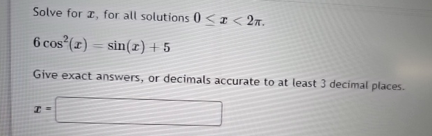 Solve for x, ﻿for all solutions | Chegg.com