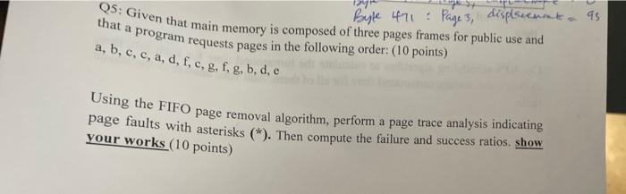 Solved Boyle 471 : Page 3, desplewento that a program reques | Chegg.com