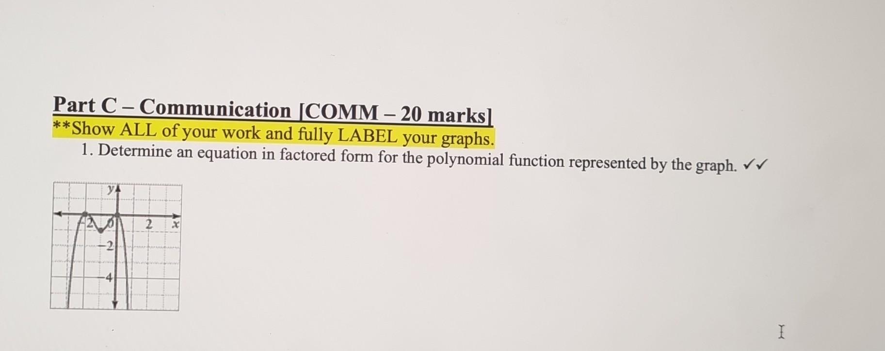 Solved Part C - Communication [COMM - 20 marks] **Show ALL | Chegg.com
