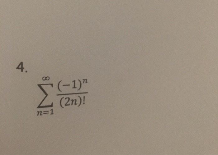 Solved -1n - (2n)! n=1 | Chegg.com