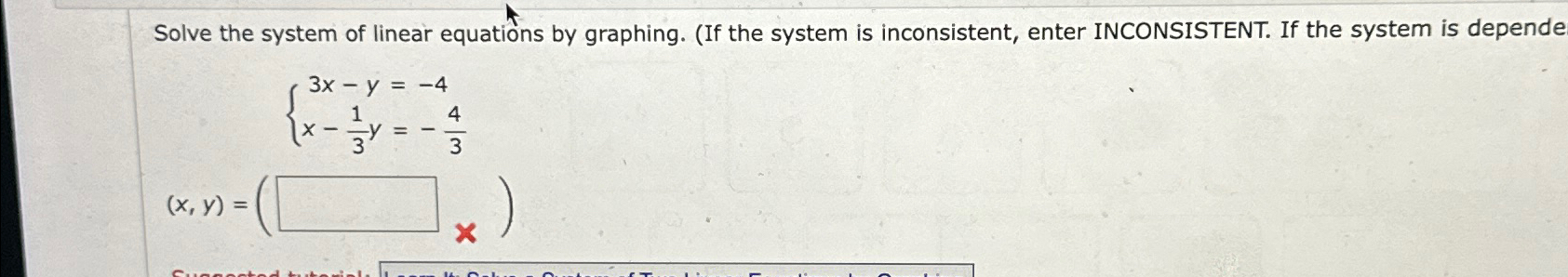 Solved Solve the system of linear equations by graphing. (If | Chegg.com