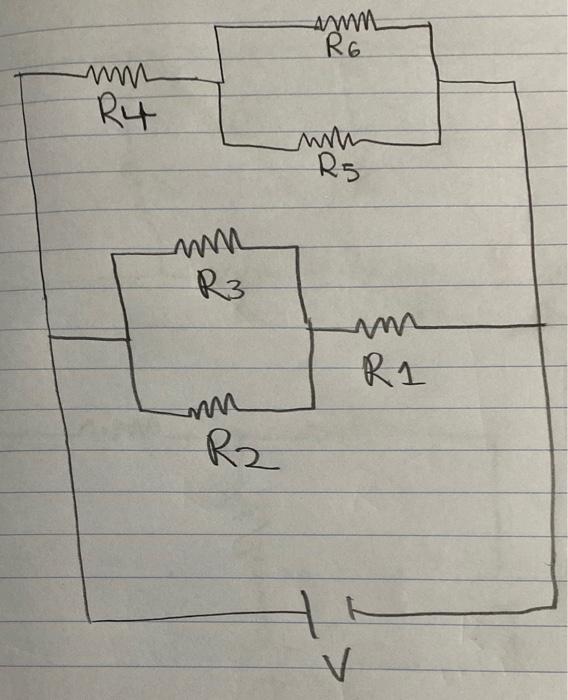 Solved Six resistors r1 = 4.00 ohms, r2 = 3.00 ohms, r3 = | Chegg.com