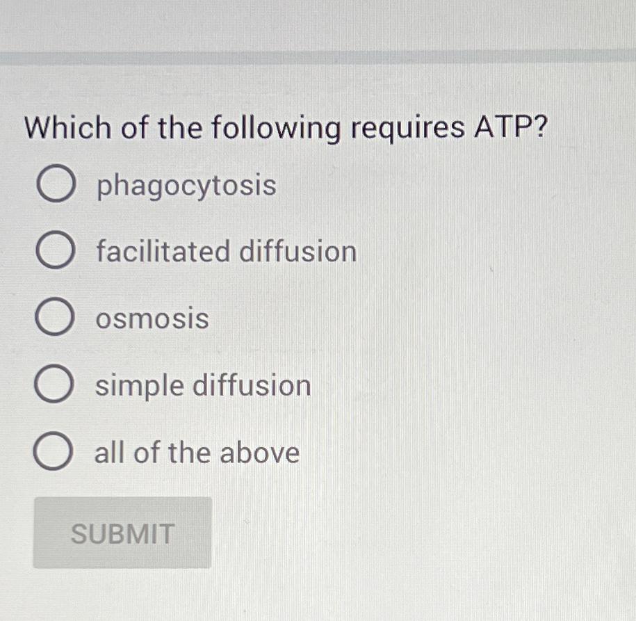 Solved Which of the following requires | Chegg.com