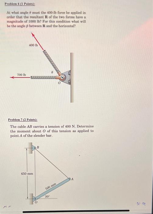 Solved At what angle θ must the 400-lb force be applied in | Chegg.com