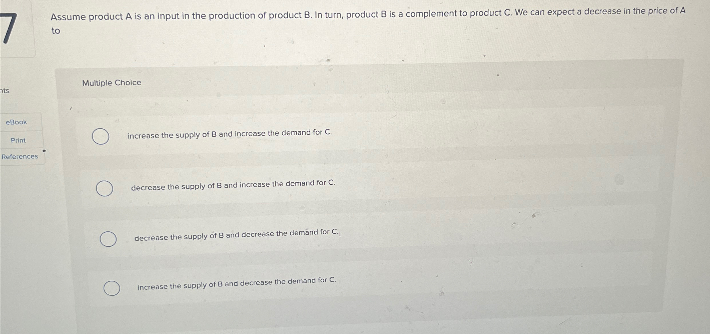 Solved Assume product A ﻿is an input in the production of | Chegg.com