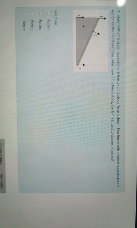 Solved An object with a triangular cross-section is free to | Chegg.com