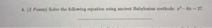 Solved 4. (5 Points) Solve the following equation using | Chegg.com