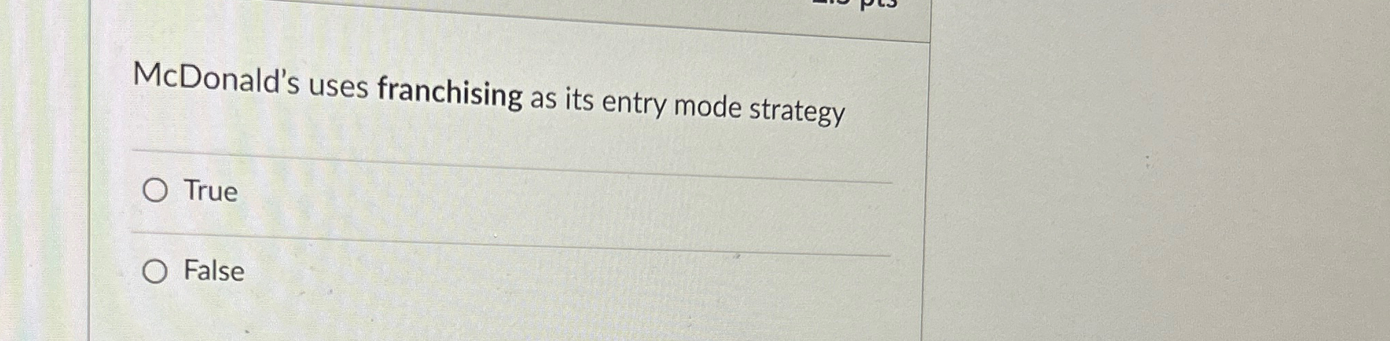 Solved McDonald's uses franchising as its entry mode | Chegg.com