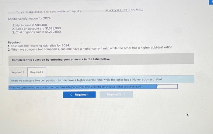 Solved Exercise 12-7 (Algo) Calculate risk ratios (LO12-3) | Chegg.com