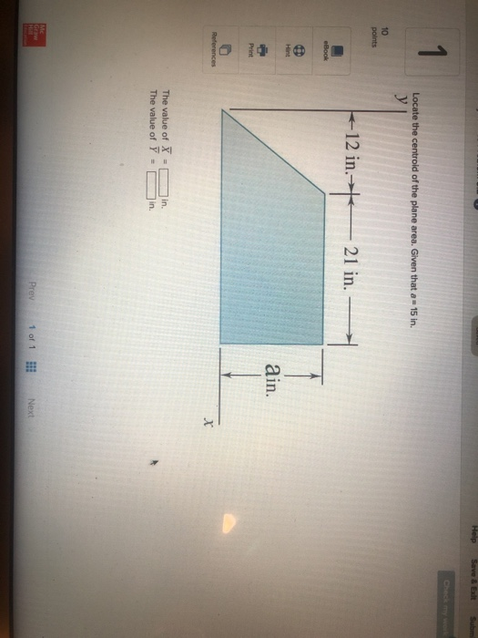 Solved Help Save & Exit Subm. Locate the centroid of the | Chegg.com