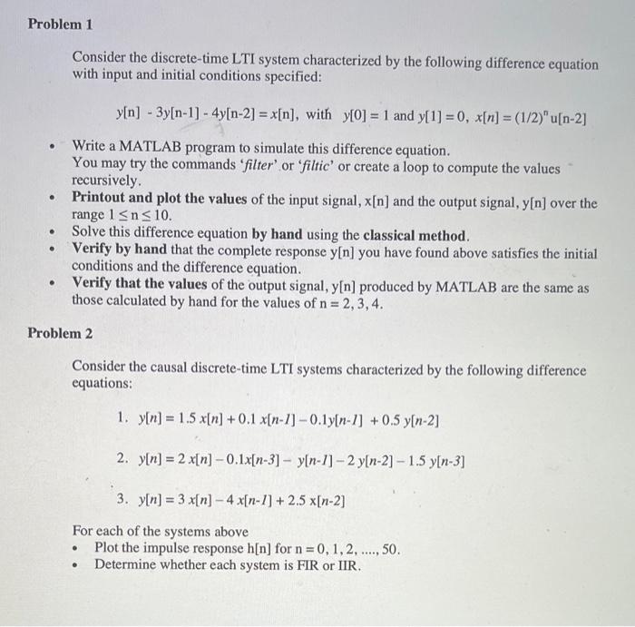 Solved Consider the discrete-time LTI system characterized | Chegg.com