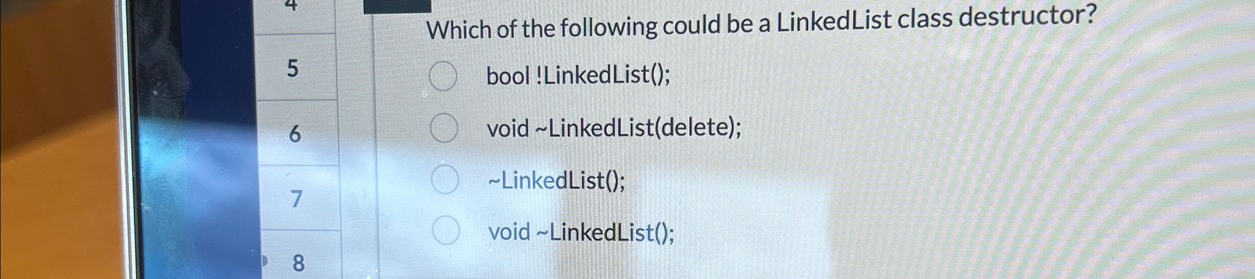 Solved Which Of The Following Could Be A Linkedlist Class 