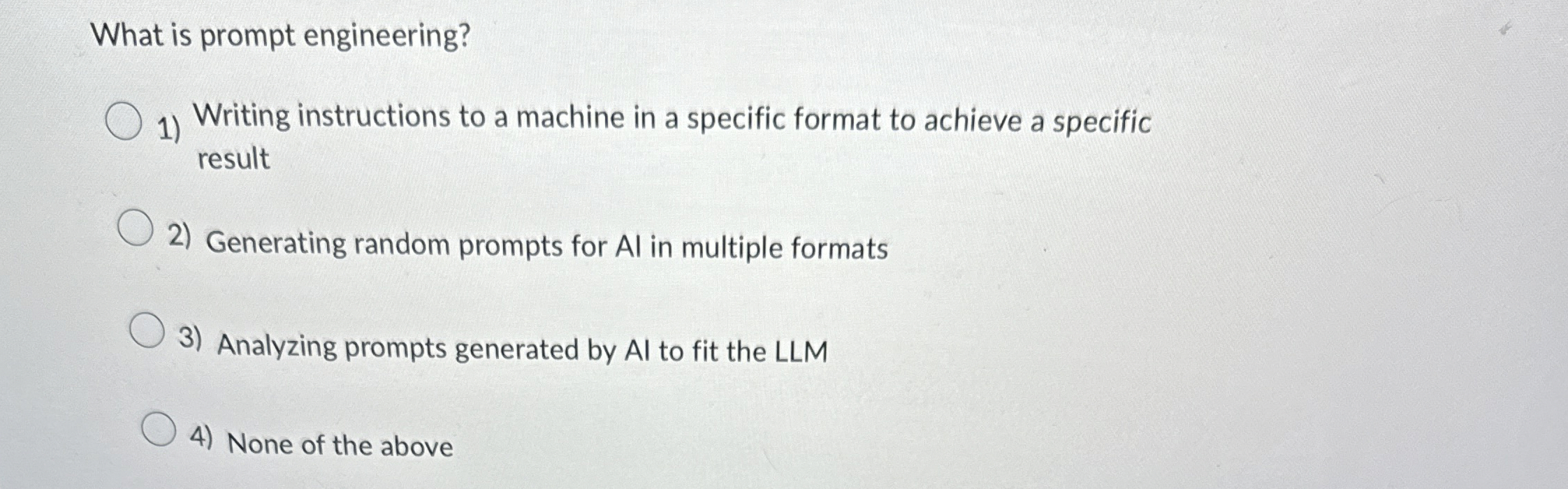Solved What is prompt engineering?Writing instructions to a | Chegg.com