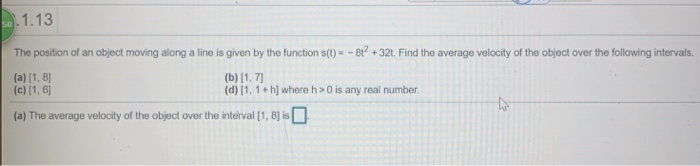 Solved The position of an object moving vertically along a | Chegg.com