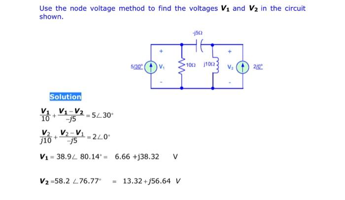 Solved how to solve for v1 and v2? can you show the | Chegg.com