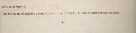 Solved [Maximum mark: 6]Find the range of possible values of | Chegg.com