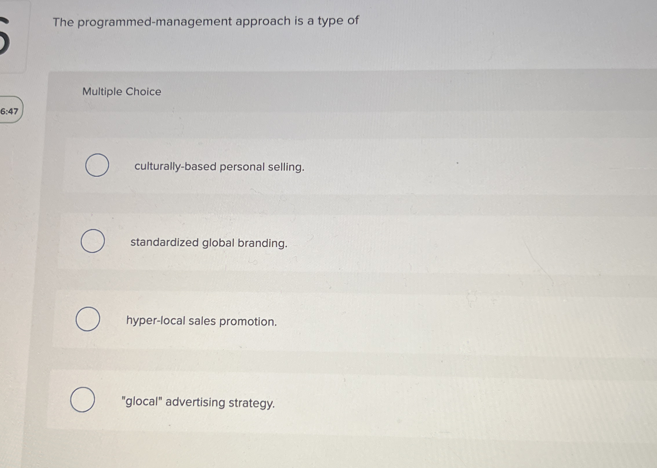 Solved The programmed-management approach is a type | Chegg.com