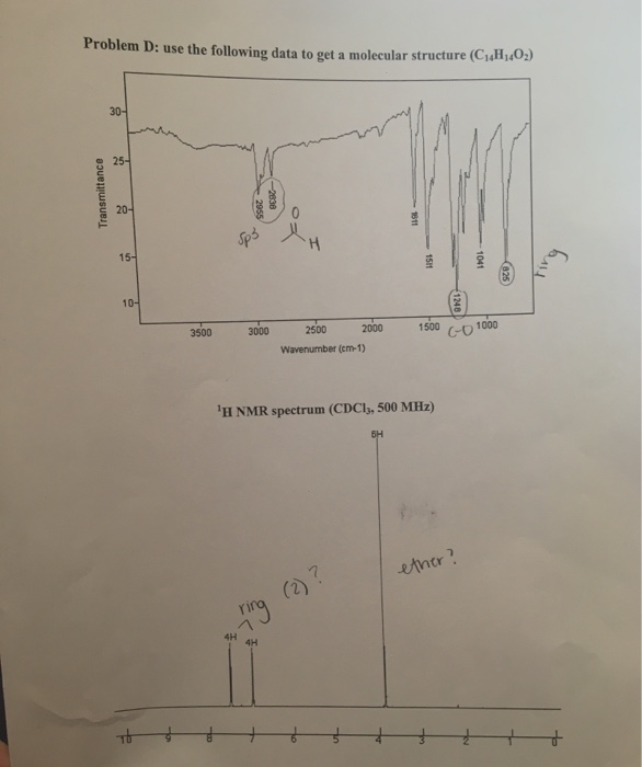 Solved Section C344 Spectroscopy Problem Set Answer Sheet | Chegg.com