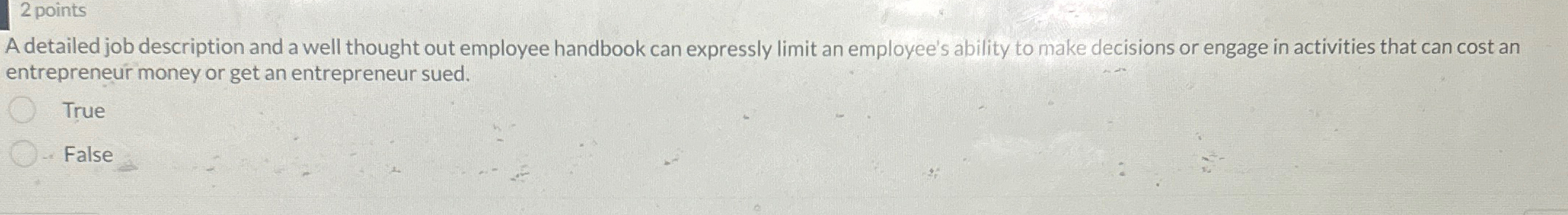 Solved 2 ﻿pointsA detailed job description and a well | Chegg.com