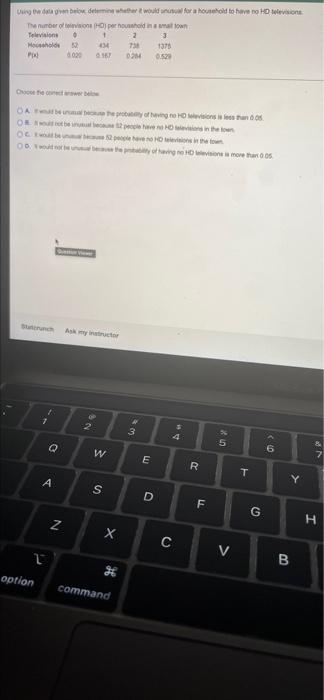 Solved Using the data given below determine whether it would | Chegg.com