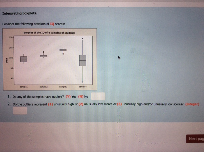 Solved Interpreting boxplots. Consider the following | Chegg.com