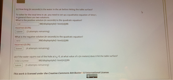 Solved Water Squirts - General Launch Angle Projectile | Chegg.com