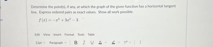 Solved Determine the point(s), if any, at which the graph of | Chegg.com