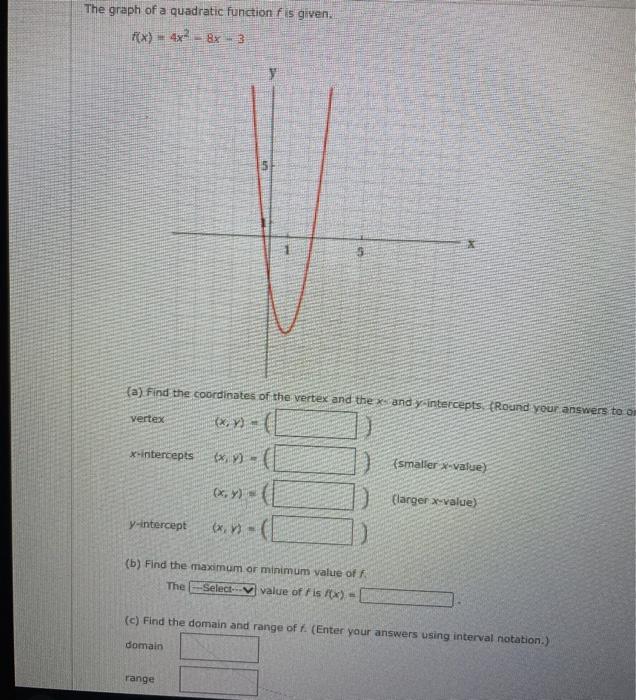 Solved A quadratic function is given f(x) = x2 + 6x - 3 (a) | Chegg.com