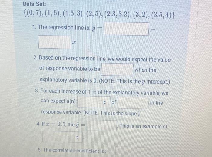 Solved Data Set: | Chegg.com