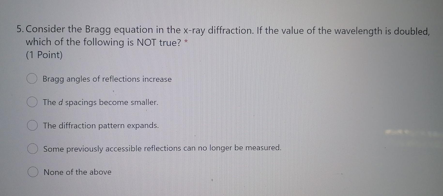 Solved 5. Consider the Bragg equation in the x-ray | Chegg.com