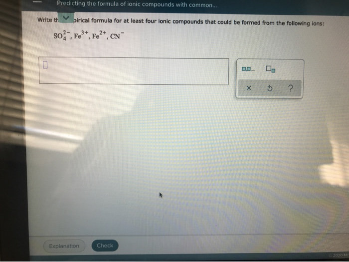 Solved Predicting the formula of ionic compounds with | Chegg.com