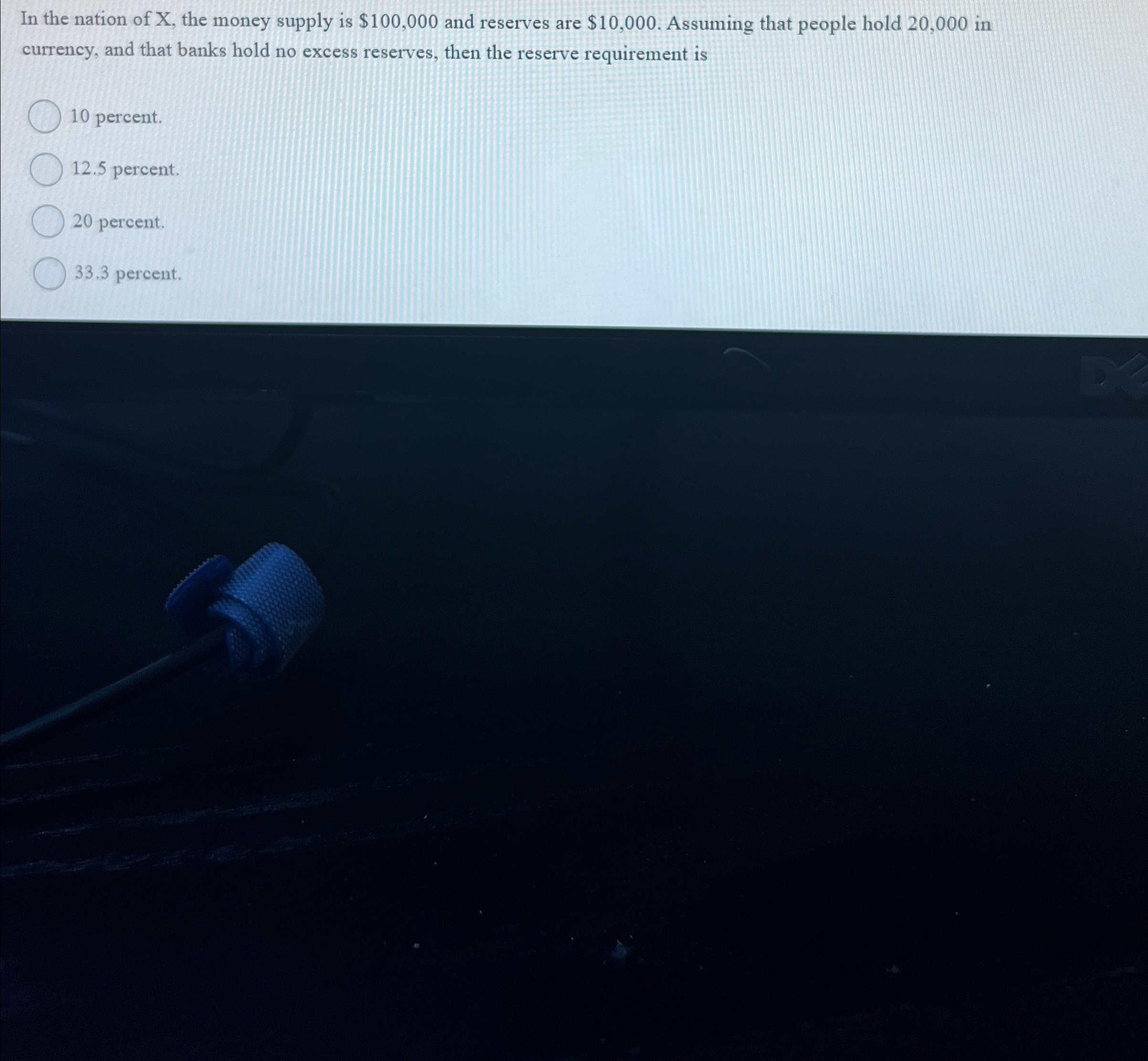 Solved In the nation of x, ﻿the money supply is $100,000 | Chegg.com