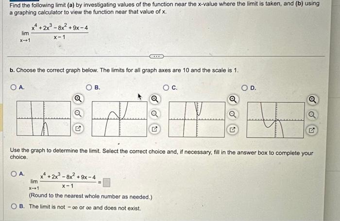 Solved Find the following limit (a) by investigating values | Chegg.com