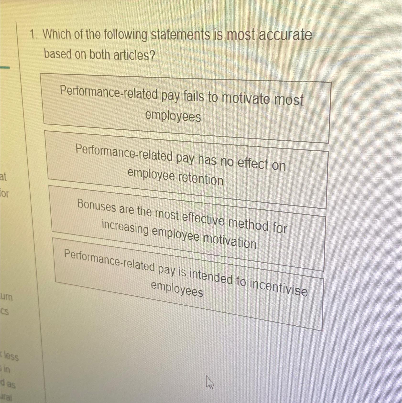 Solved Which of the following statements is most accurate | Chegg.com