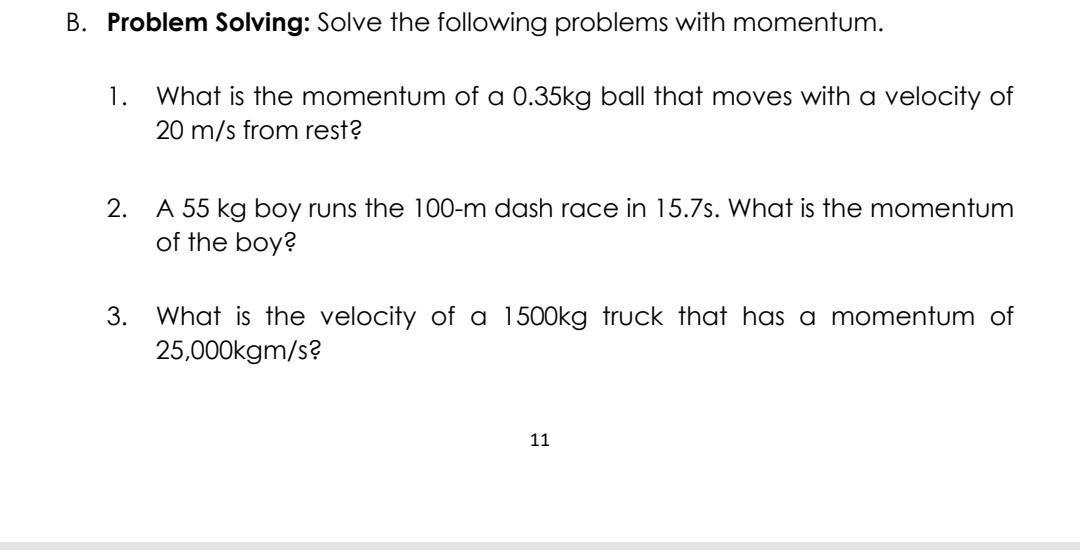 Solved B. Problem Solving: Solve the following problems with | Chegg.com
