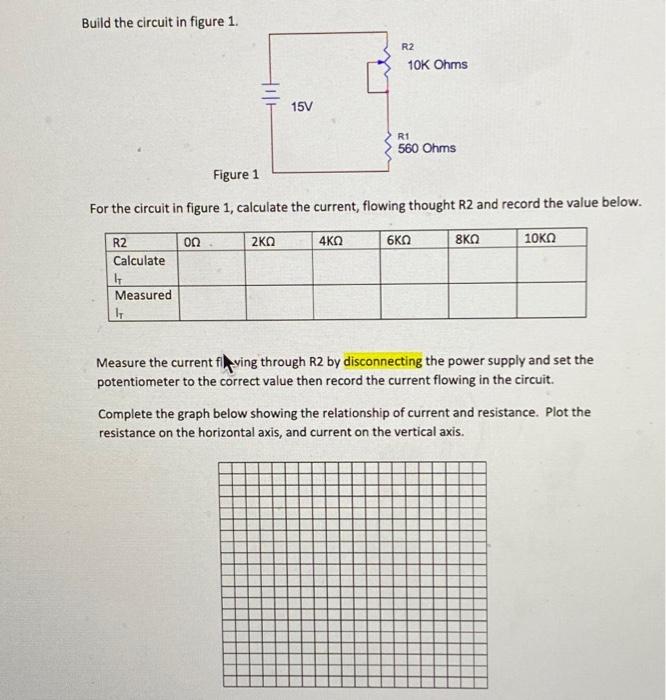 Solved Measure the current flowing through R2 by | Chegg.com